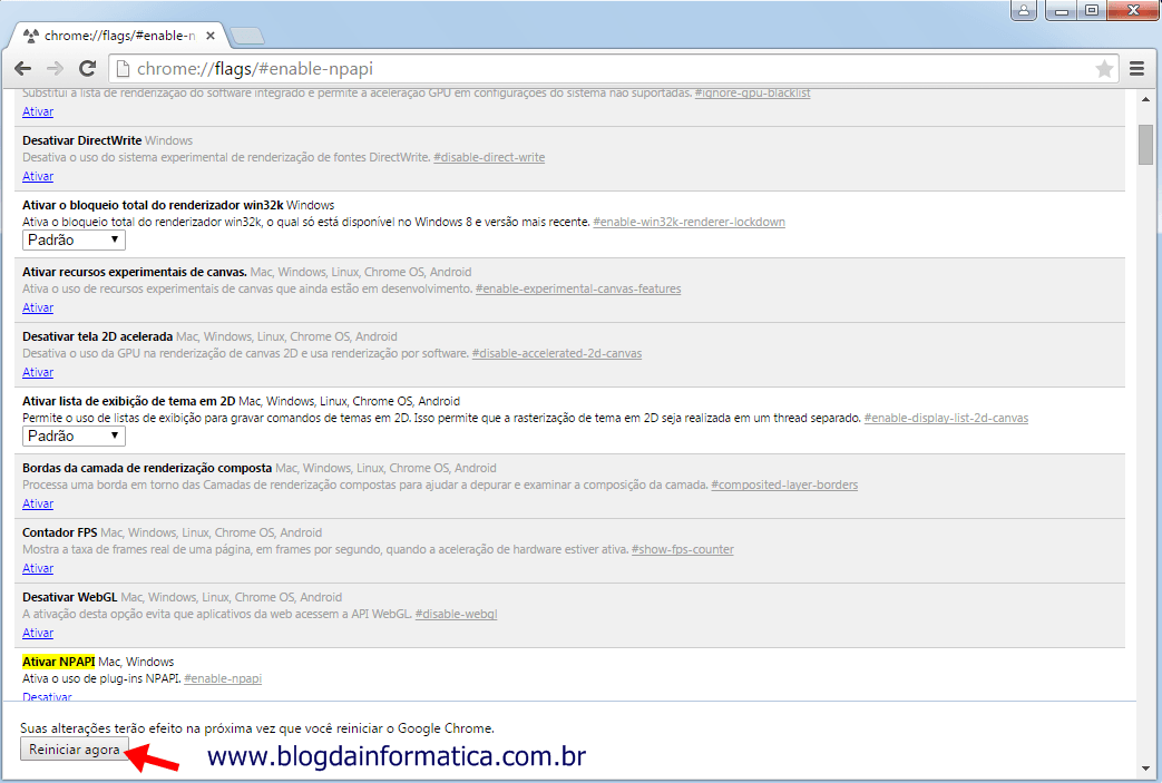 Google Chrome 42 não usa plug-in Java