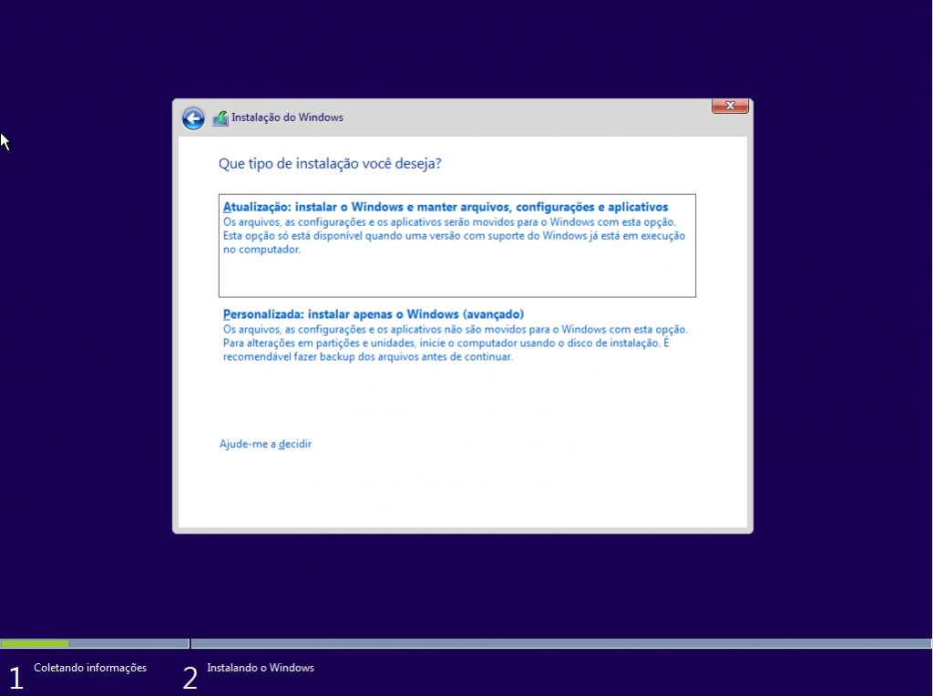 Instalando o Windows 10